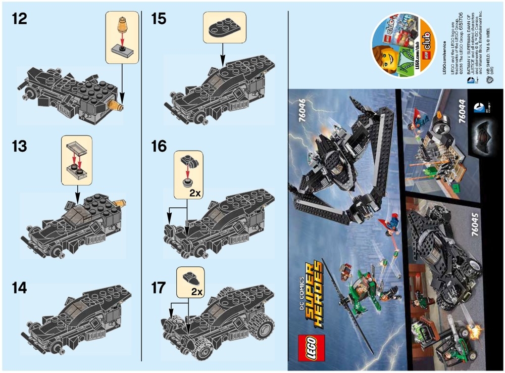 Voir l'instruction LEGO® 30446 The Batmobile - Instructions et ...
