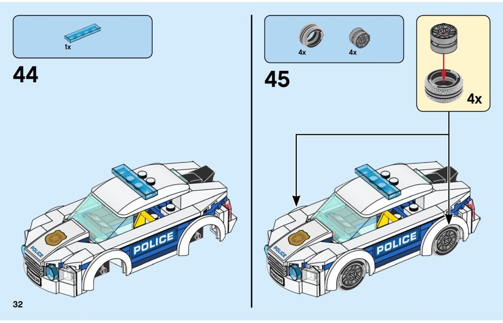 Voir l'instruction LEGO® 60239 Police Patrol Car - Instructions et ...