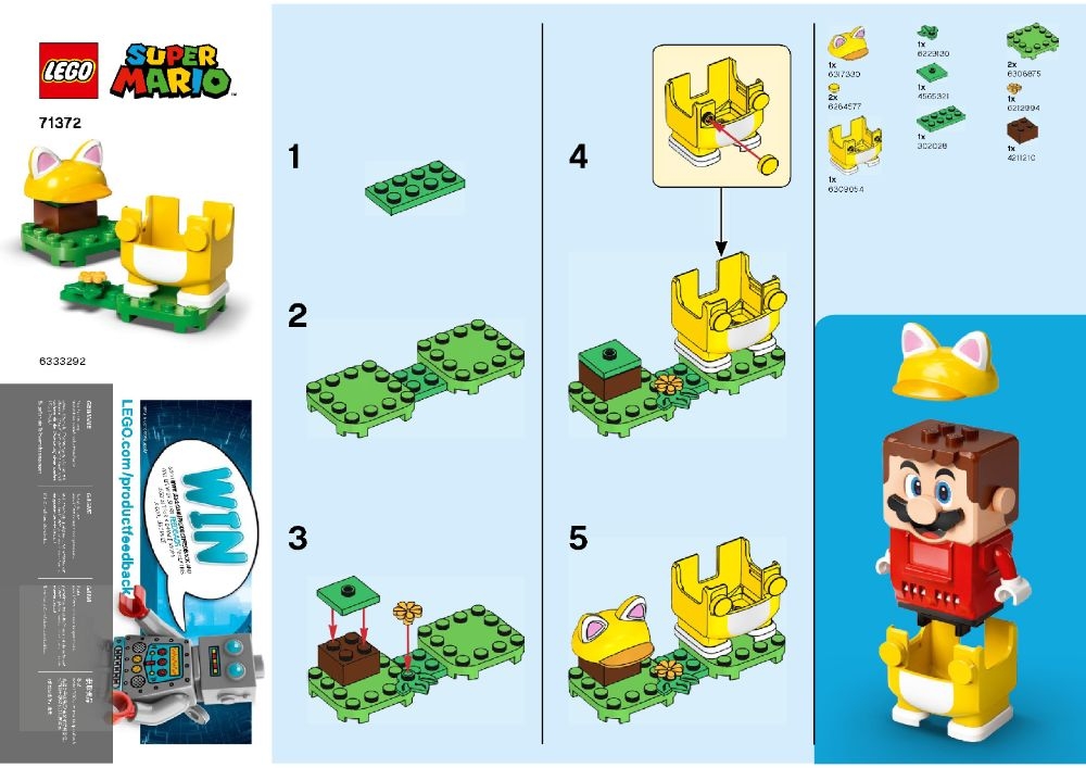 View LEGO® instruction 71372 Cat Mario Power-Up Pack - LEGO ...