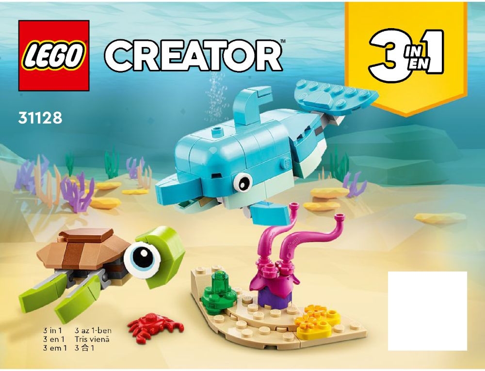 Ver instrucción de LEGO® 31128 Dolphin and Turtle - Instrucciones ...