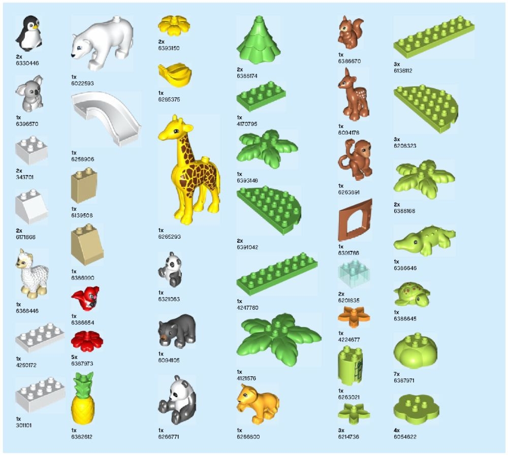 Visualizza istruzioni LEGO® 10975 Wild Animals of the World - Istruzioni LEGO e cataloghi biblioteca