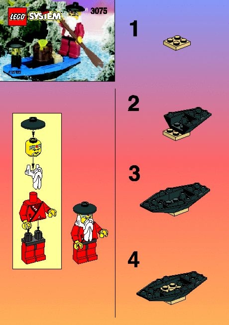 Voir l'instruction LEGO® 3075 Ninja Master's Boat - Instructions et ...