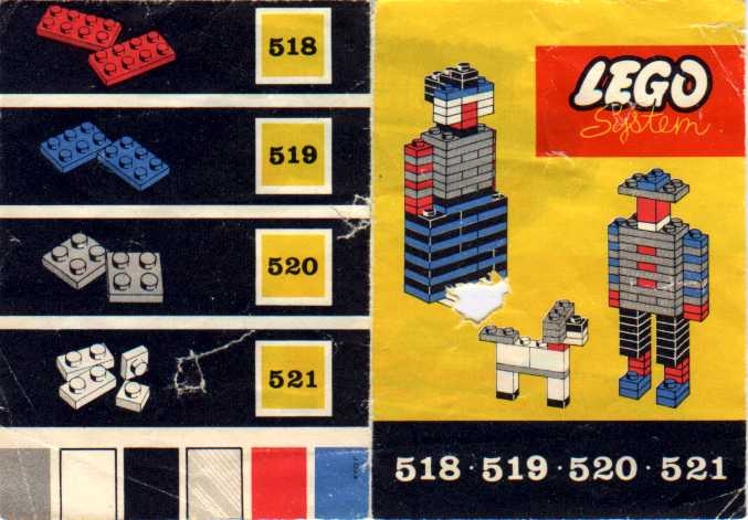 Ver instrucción de LEGO® 520 2x2 Plates - Instrucciones Instrucciones ...